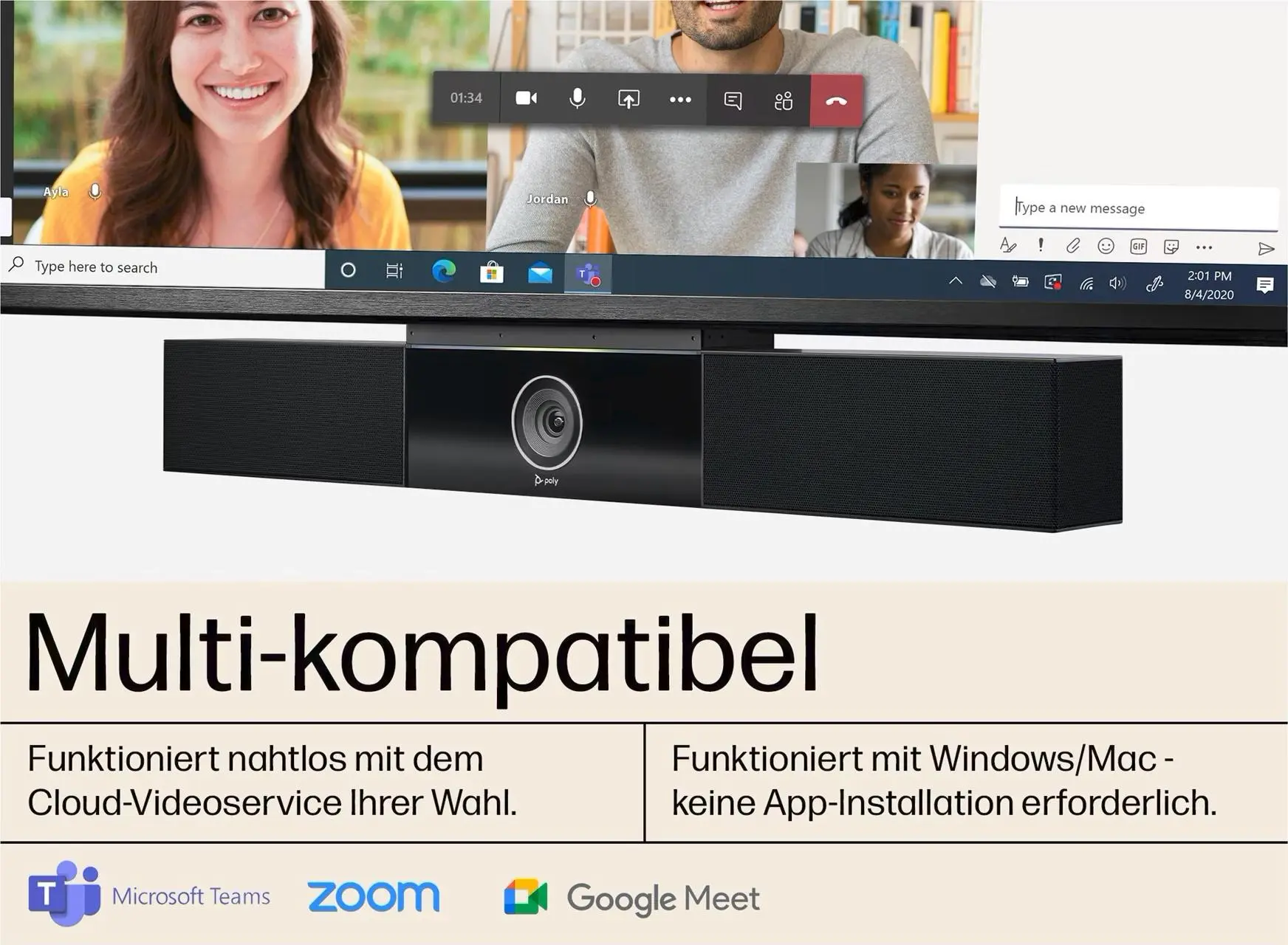 HP Poly Studio USB Videobar | 842D4AA#ABB